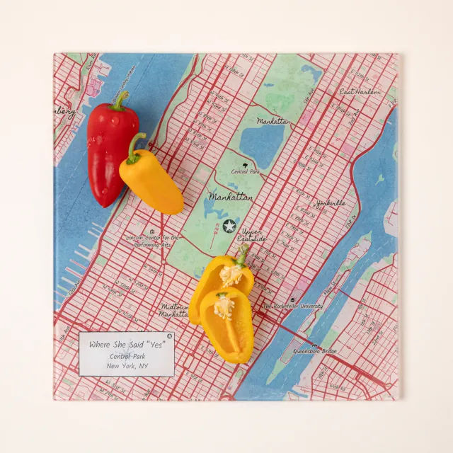Uncommon Goods | Custom Map Cut & Prep Board | Glass Cutting Board ...