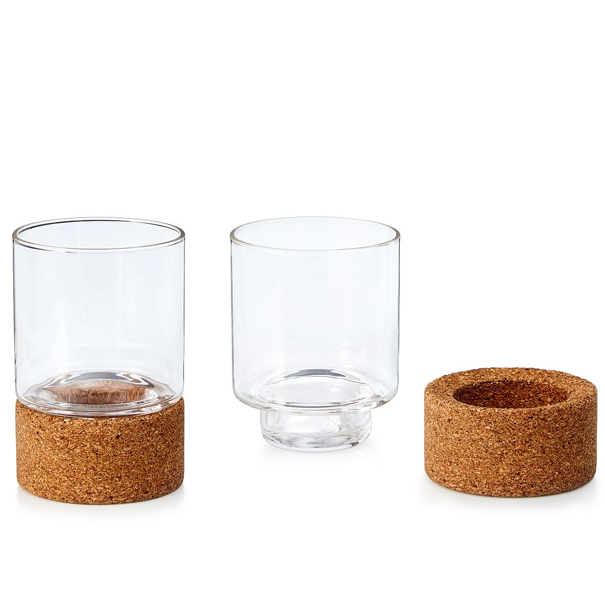 Cocktail Glass with Cork Coaster Set | Rocks Glass, Coaster Set ...