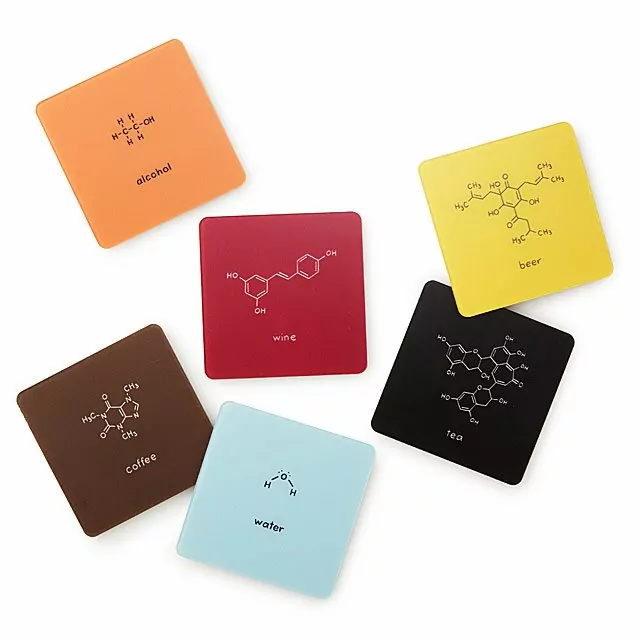 Molecular Drink Coaster Set | Science Gifts, Geek Gifts, Cool Coasters ...