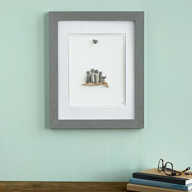 Uncommon Goods | Family Pebble Portrait | Nature Art