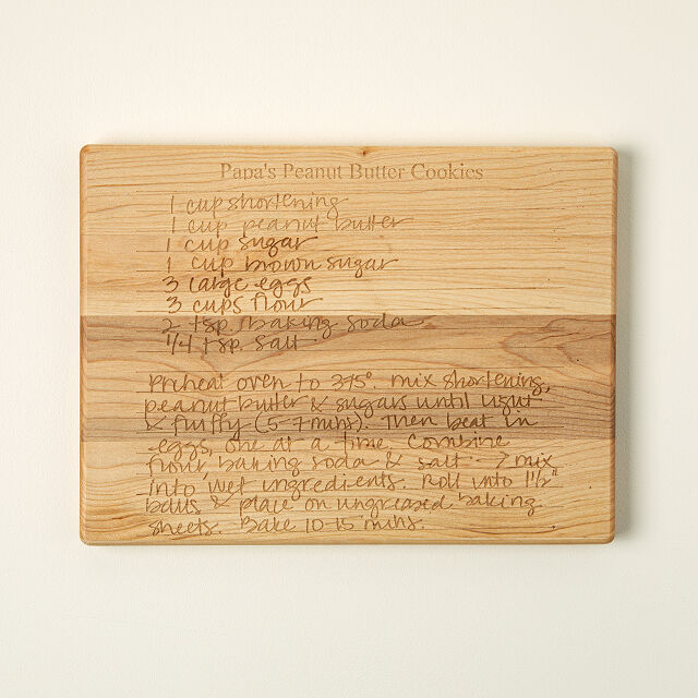 Uncommon Goods | Maple Board with Scanned Recipe Card - Personalized ...