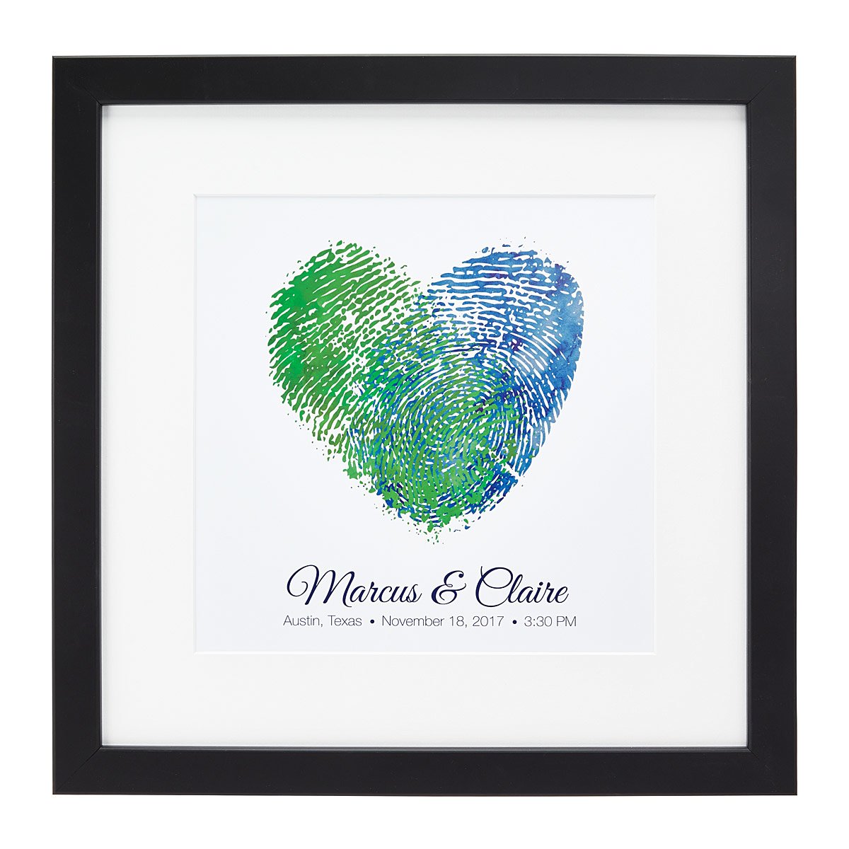 Fingerprints on my Heart Personalized Couple Art | wedding gifts ...