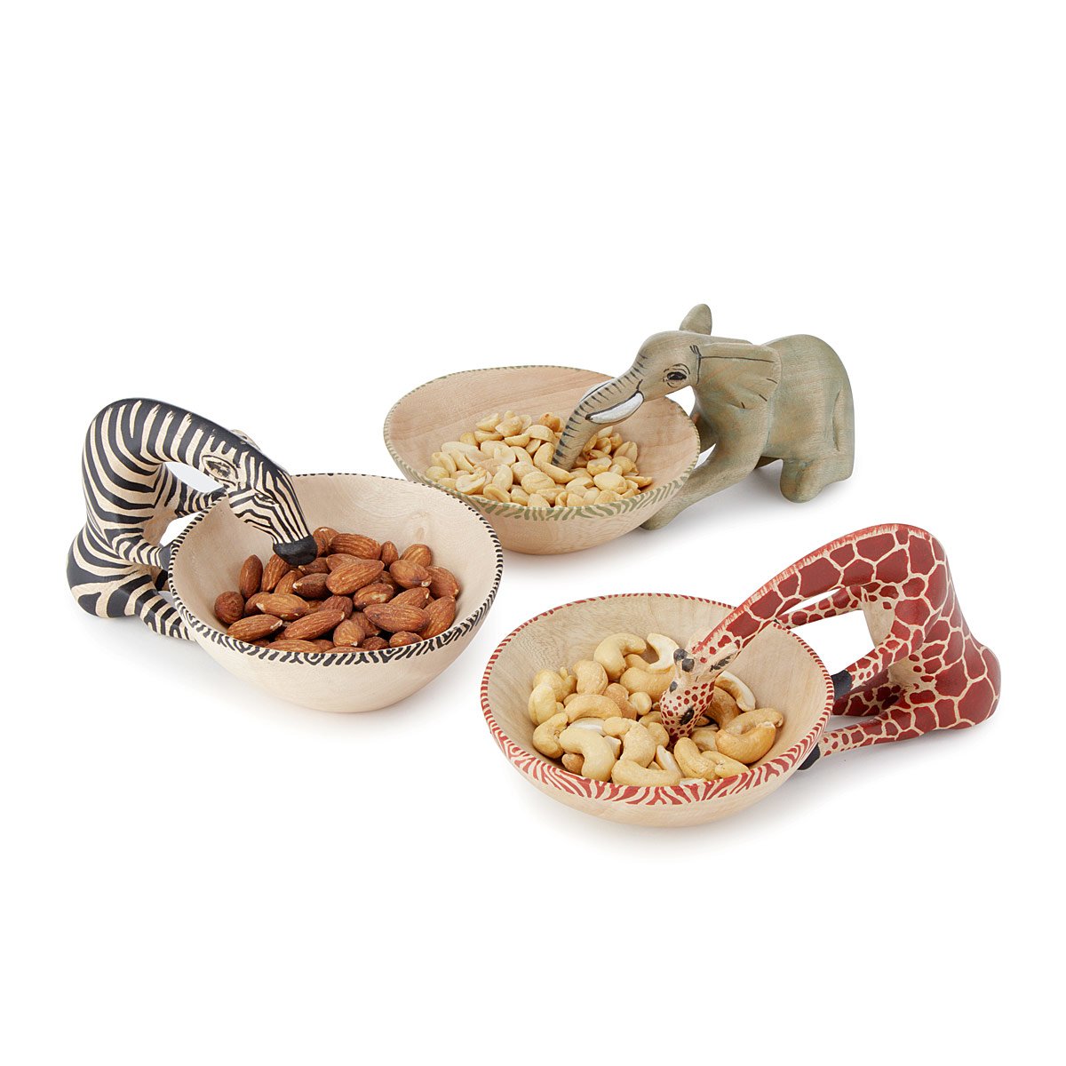 Uncommon Goods | Safari Snack Bowls | Wooden Bowl, Snack Dish