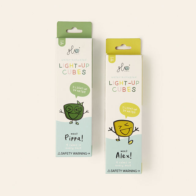 Glowing Bath Time Cubes | Bath Toys, Toddler Gifts | Uncommon Goods