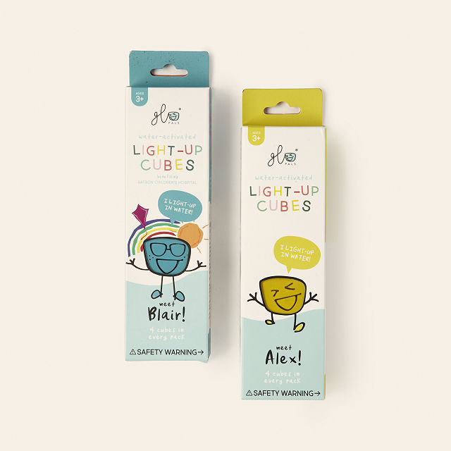 Glowing Bath Time Cubes | Bath Toys, Toddler Gifts | Uncommon Goods