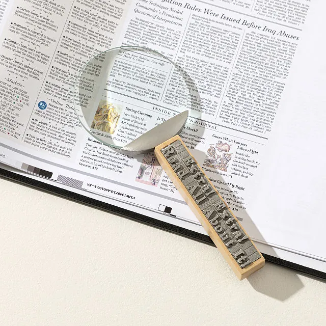 Hot Off the Press Magnifying Glass | Newspaper Magnifier | Uncommon Goods