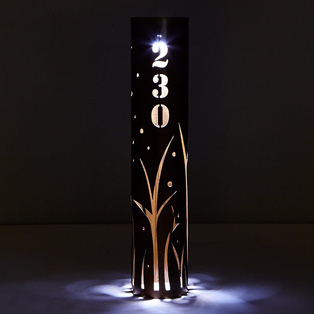 Personalized Solar-Lit House Sign | LED Address | Uncommon Goods