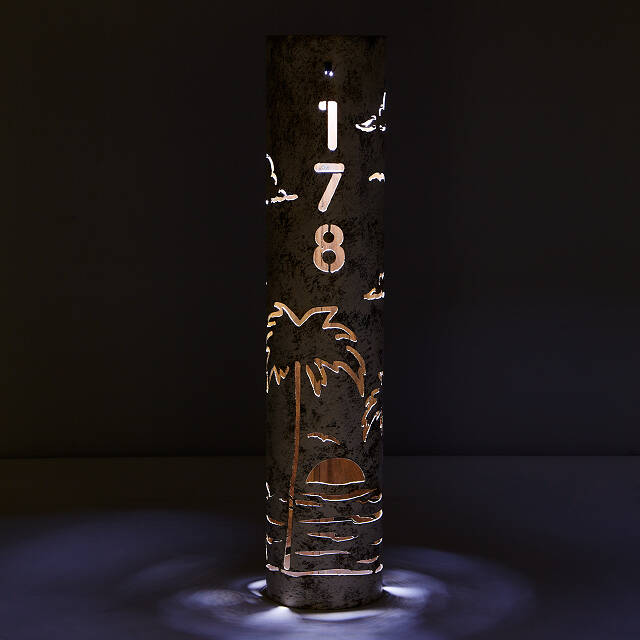 Personalized Solar-Lit House Sign | LED Address | Uncommon Goods