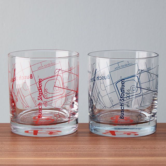 MLB Ballpark Map Glasses - Set of 2 | MLB™ Whiskey Tumblers | Uncommon ...