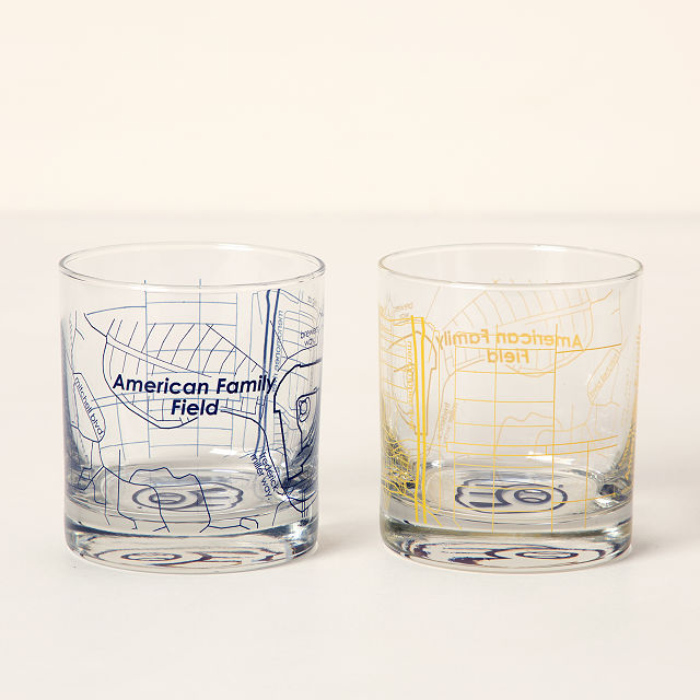 MLB Ballpark Map Glasses - Set of 2 | MLB™ Whiskey Tumblers | Uncommon ...
