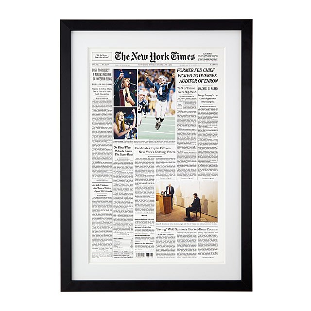 Uncommon Goods | Framed - New York Times Custom Front Page Reprint ...