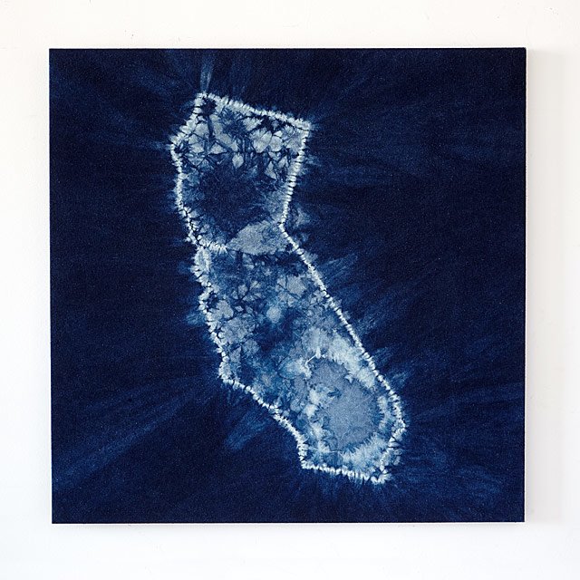 Custom Shibori State Art | Hand-Dyed Geography Decor | Uncommon Goods