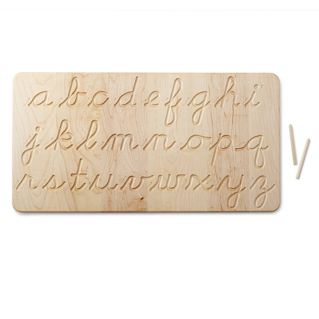 Cursive Alphabet Tracing Board | Sensory Toys, Educational | Uncommon Goods