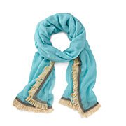 Poolside Aqua Scarf | Hand-Loomed Accessories | Uncommon Goods