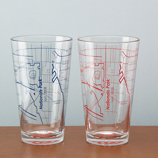 Uncommon Goods | MLB Ballpark Pint Glasses - Set of 2 | MLB Pint ...
