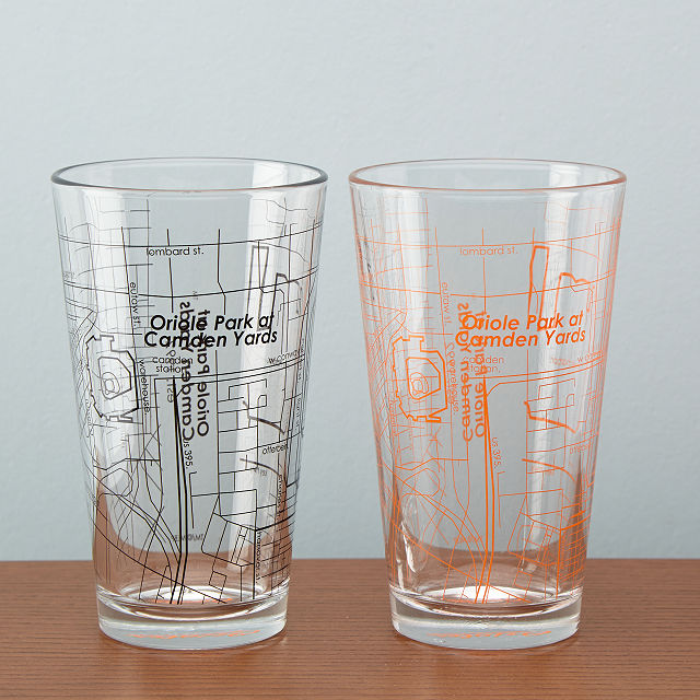 Uncommon Goods | MLB Ballpark Pint Glasses - Set of 2 | MLB Pint ...