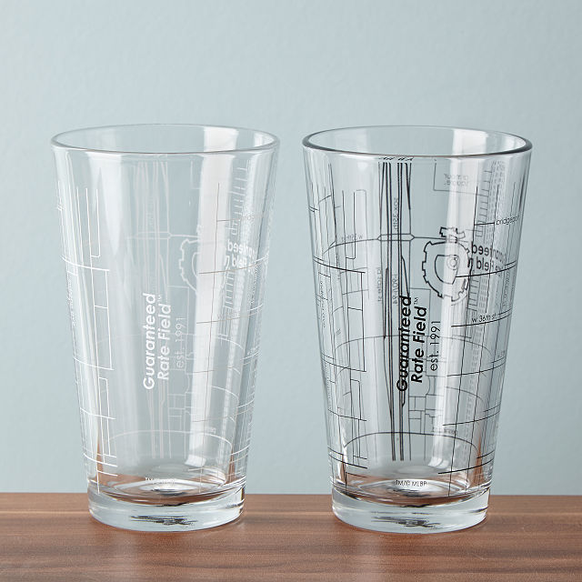 Uncommon Goods | MLB Ballpark Pint Glasses - Set of 2 | MLB Pint ...