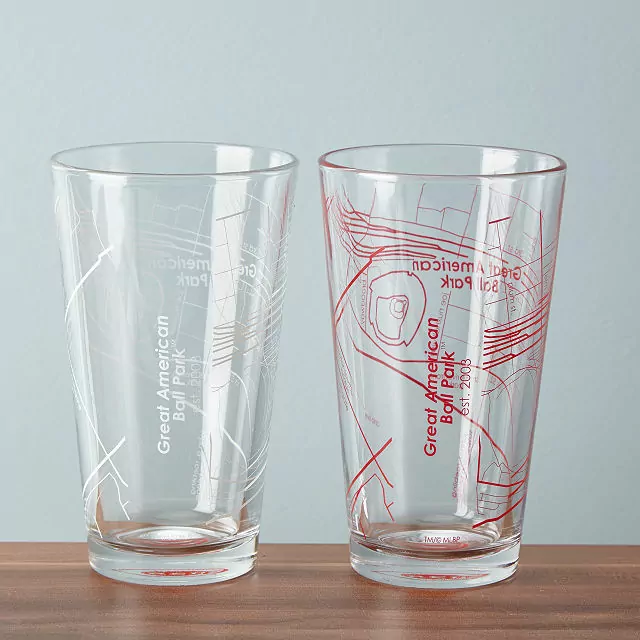 Uncommon Goods | MLB Ballpark Pint Glasses - Set of 2 | MLB Pint ...