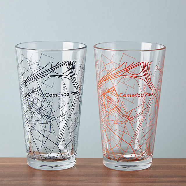 Uncommon Goods | MLB Ballpark Pint Glasses - Set of 2 | MLB Pint ...