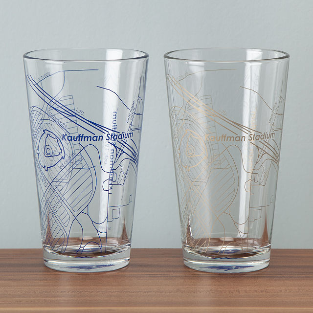 Uncommon Goods | MLB Ballpark Pint Glasses - Set of 2 | MLB Pint ...