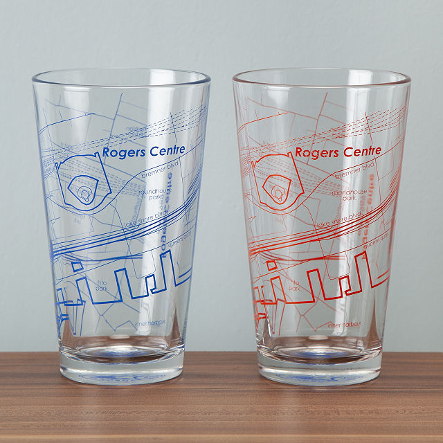 Uncommon Goods | MLB Ballpark Pint Glasses - Set of 2 | MLB Pint ...