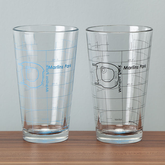 Uncommon Goods | MLB Ballpark Pint Glasses - Set of 2 | MLB Pint ...