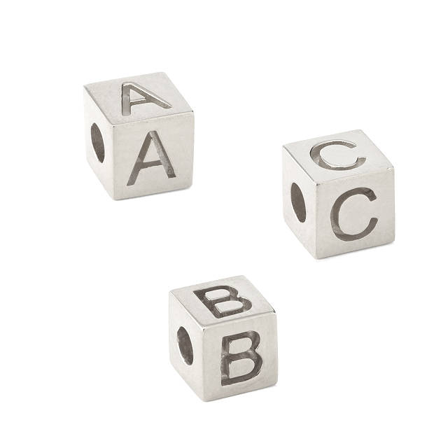 Alphabet Charms Sterling Silver | Silver Letters Lucky Charm | Uncommon ...