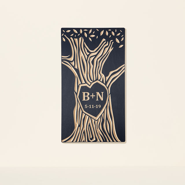 Uncommon Goods | Standard - Couple's Tree - Personalized Tree Wood ...