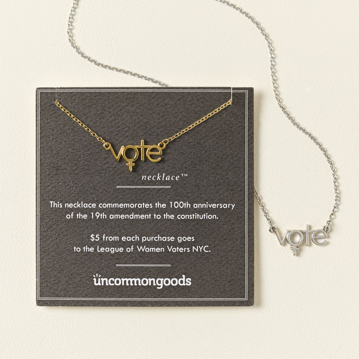 Uncommon Goods | The Vote Necklace | Vote Necklace