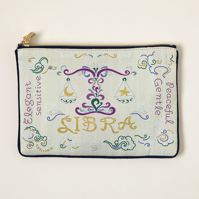 Uncommon Goods | Libra 9/23 - 10/23 - Woven Astrology Zip Pouch ...