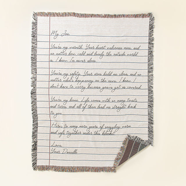 Personalized Hand-Written Letter Blanket | Home Decor, Bedding ...