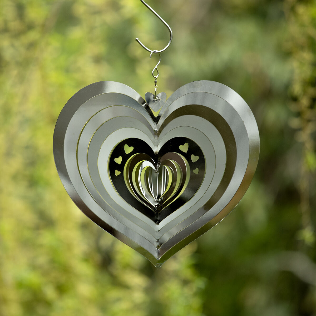 Uncommon Goods | Mirror Heart Wind Spinner | Wind Spinner
