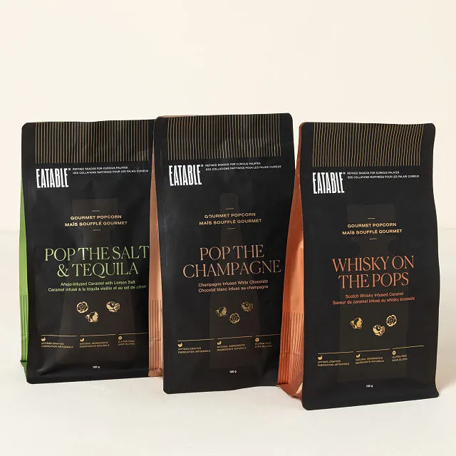 Uncommon Goods | GOURMET ALCOHOL-INFUSED POPCORN TRIO