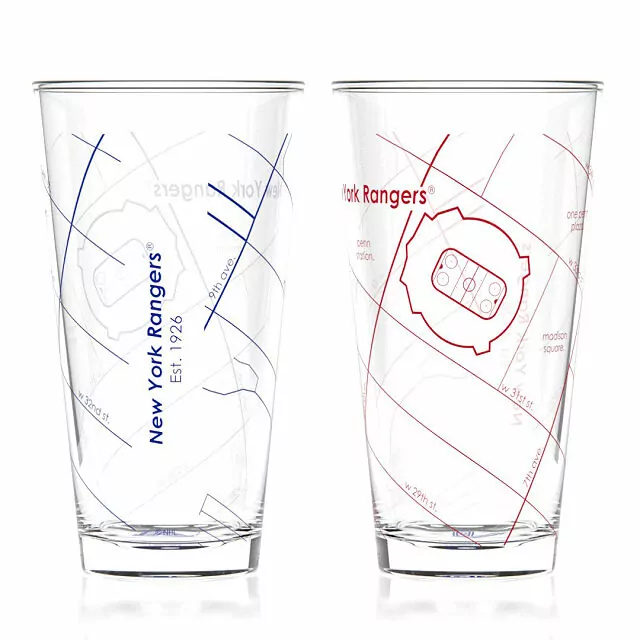 NHL Arena Map Pint Glasses - Set of 2 | Glass | Uncommon Goods