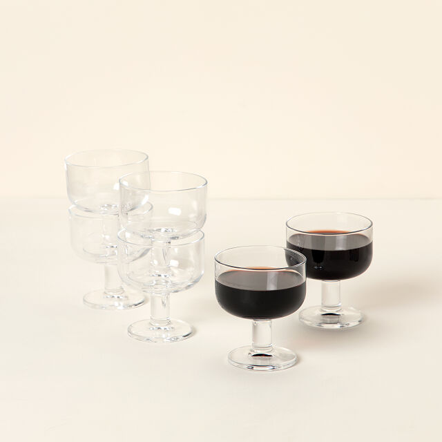 Uncommon Goods | Stackable Wine Glasses - Set of 6 | Stemware