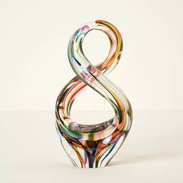 Rainbow Glass Infinity Sculpture | Love Art | Uncommon Goods