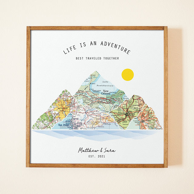 Uncommon Goods | Standard - 6 Maps - Our Adventure Map Art | Map Art