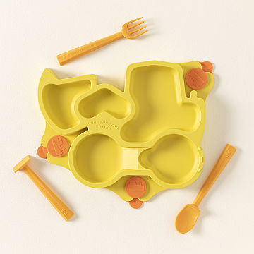 Construction Plate & Utensils | Kids Dinnerware Sets | Uncommon Goods
