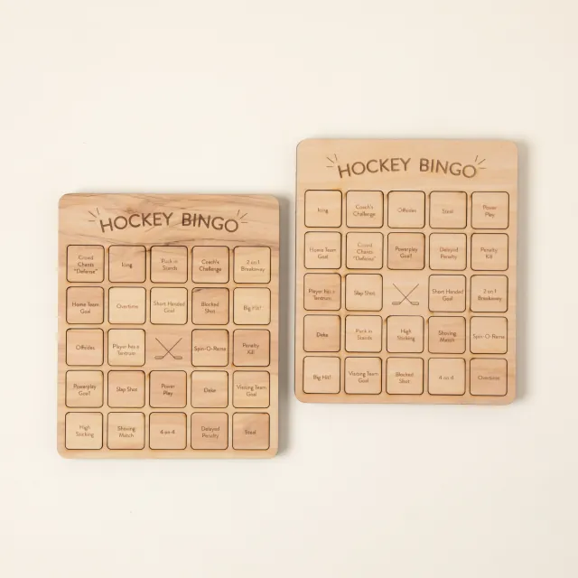 Uncommon Goods | Hockey Bingo Set of 2 | Hockey Bingo Game