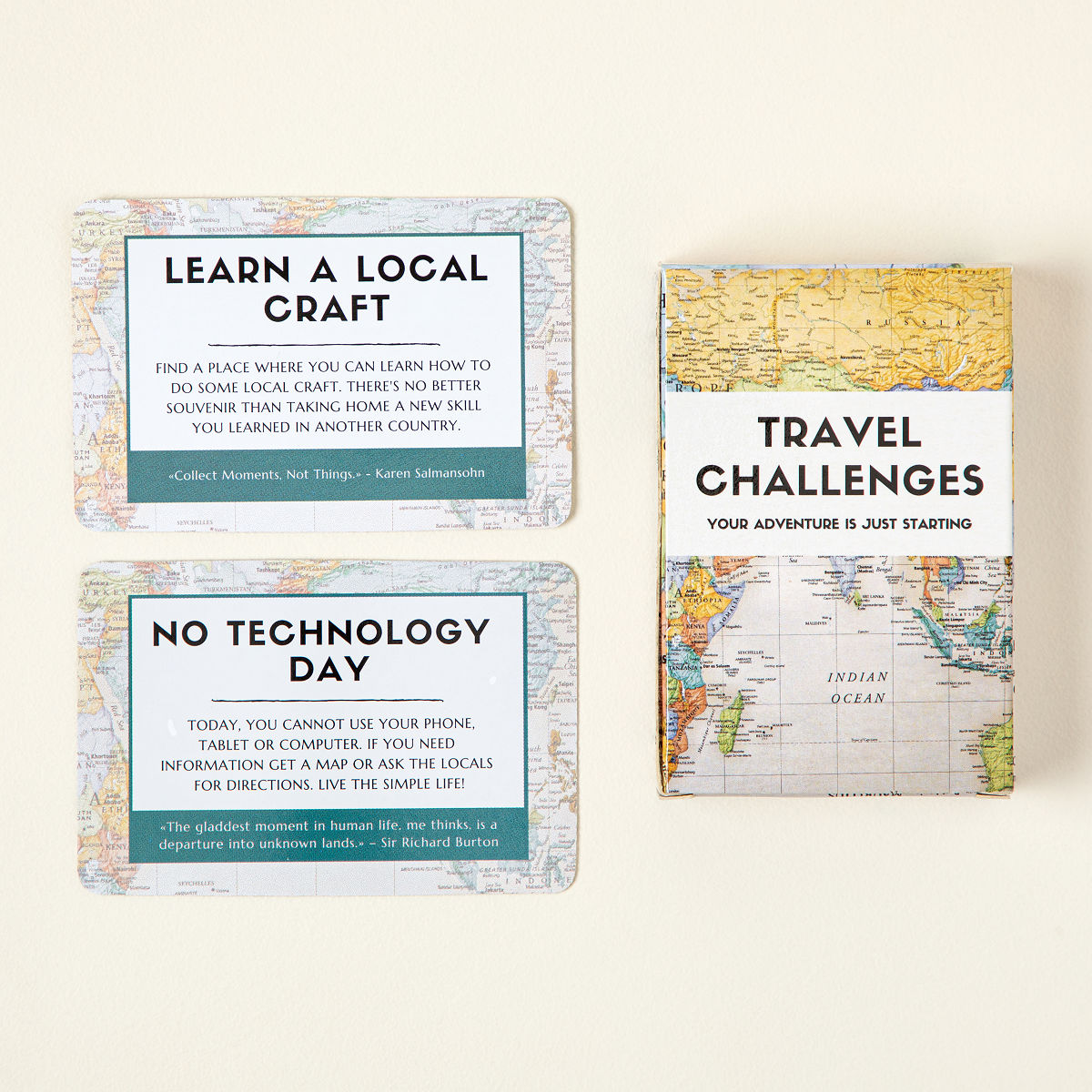 Uncommon Goods | Travel Challenges Card Deck | Travel Challenges