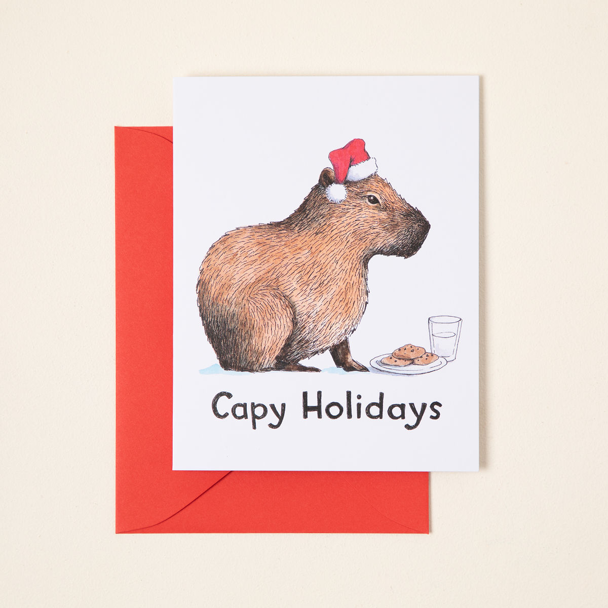 Capy Holidays Card | Capybara Holiday Card | Uncommon Goods