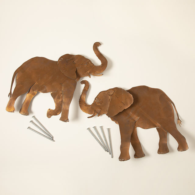 Elephants Intertwined Garden Sculpture Set | Uncommon Goods