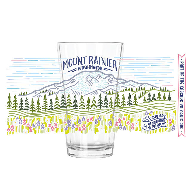 Uncommon Goods | Mount Rainier - Collect Your National Park Glassware ...
