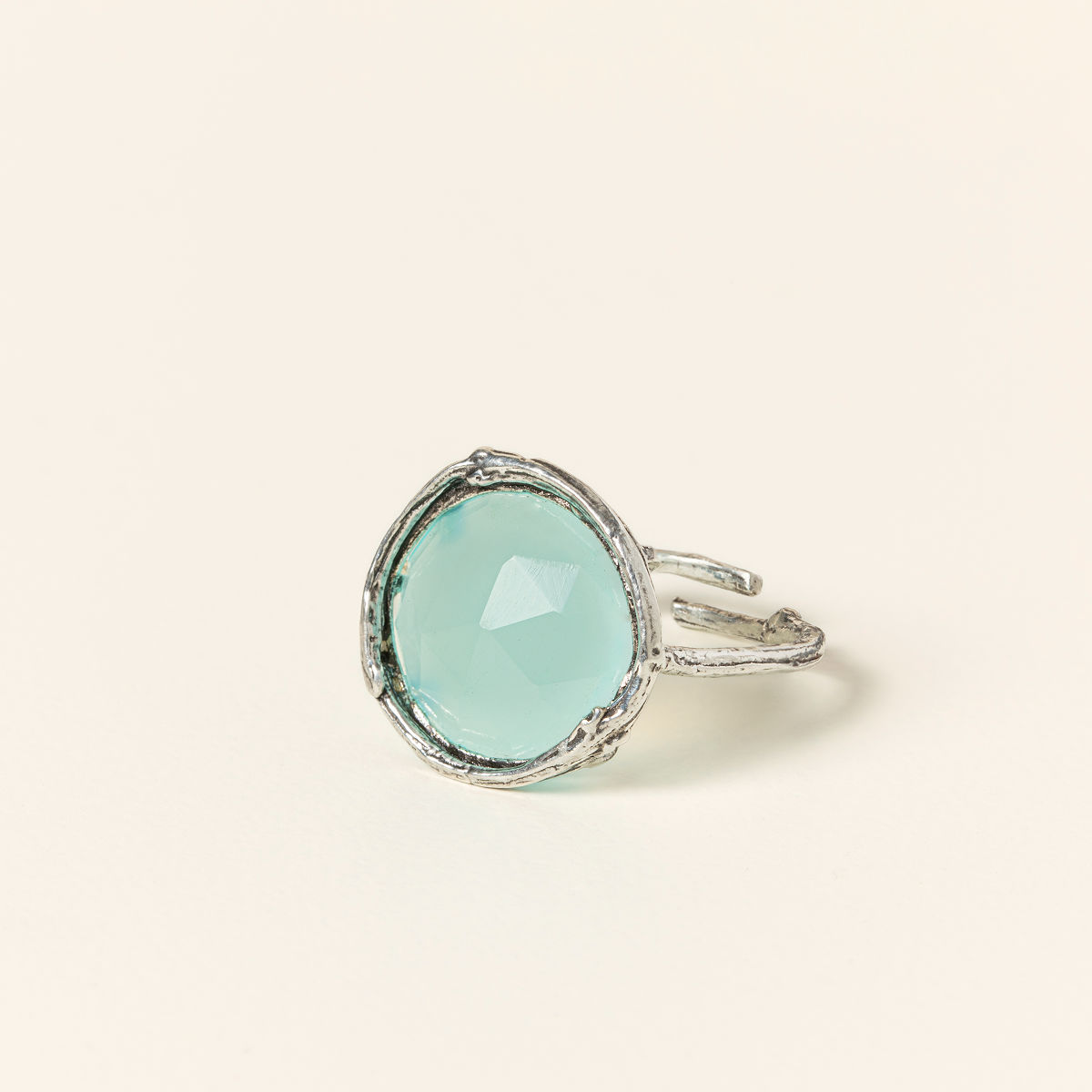 Uncommon Goods | Beachy Blue Ring | Chalcedony Ring
