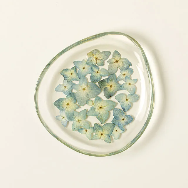 Uncommon Goods | Blue Hydrangea Jewelry Dish | Trinket Dish