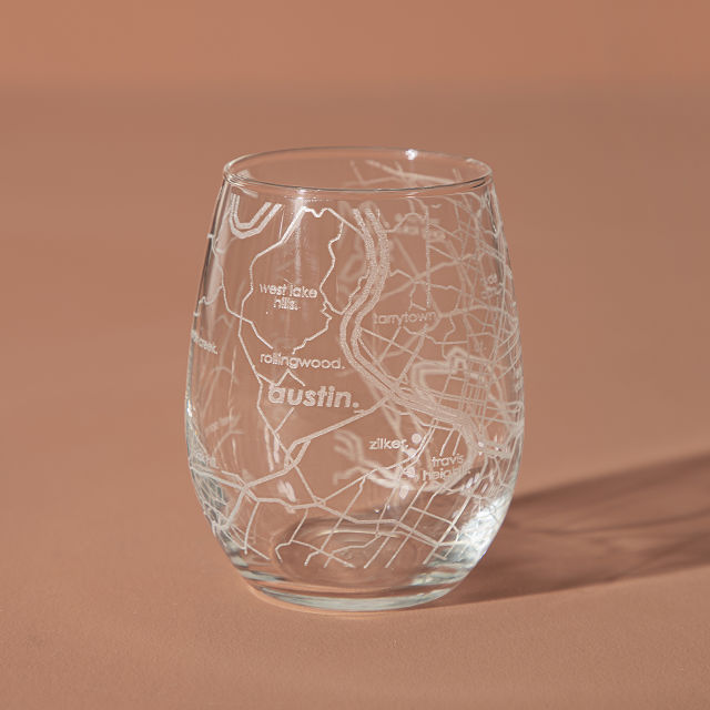 Urban Map Wine Glass | City Map Wine Glasses | Uncommon Goods