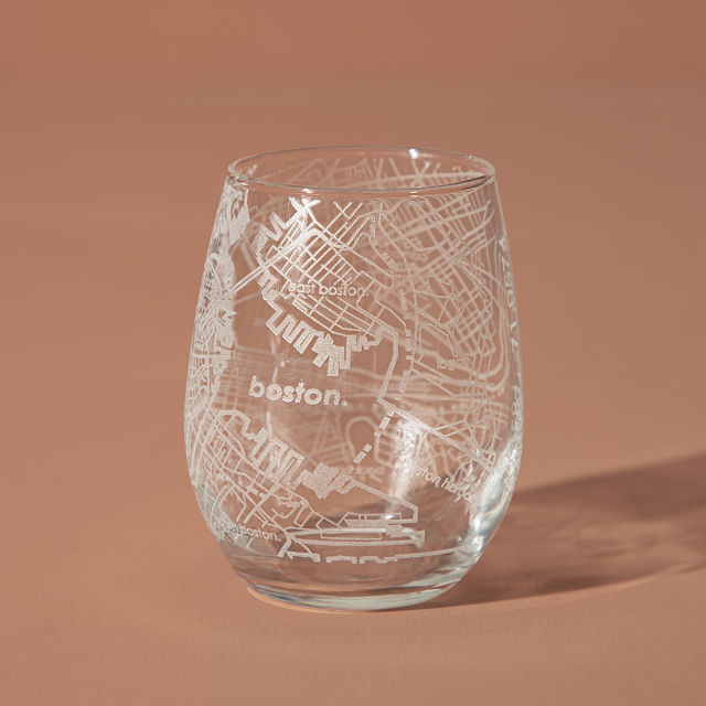 Urban Map Wine Glass | City Map Wine Glasses | Uncommon Goods