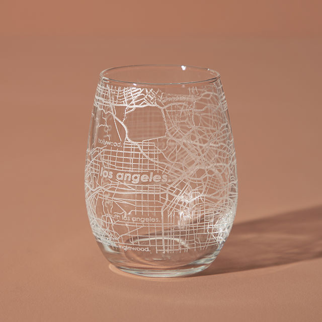 Urban Map Wine Glass | City Map Wine Glasses | Uncommon Goods