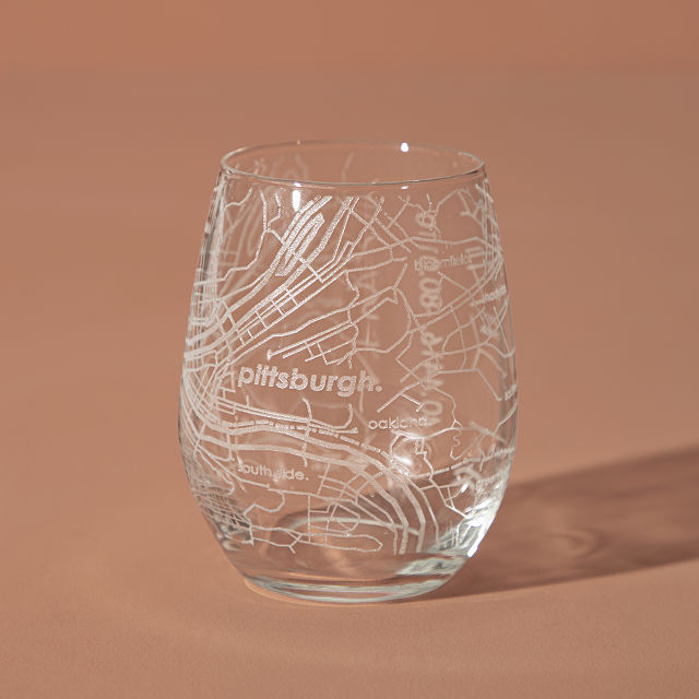 Urban Map Wine Glass | City Map Wine Glasses | Uncommon Goods