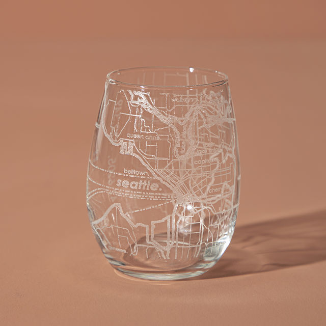 Urban Map Wine Glass | City Map Wine Glasses | Uncommon Goods
